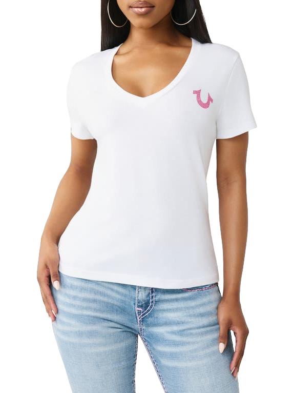 TRUE RELIGION BRAND JEANS Crystal Buddha Graphic T-Shirt